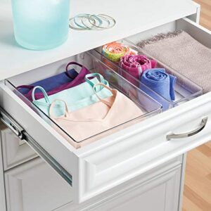 iDesign Linus Plastic Dresser and Vanity Organizer, Storage Bin for Bathroom, Bedroom, Office, Craft Room, Fridge, Freezer, Pantry, 12" x 9" x 3" , Clear