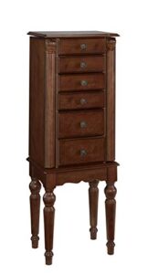 powell lightly distressed “deep cherry” jewelry armoire