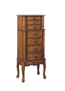 powell furniture powell jewelry armoire, distressed woodland oak black lining