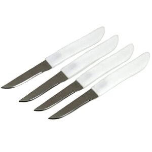 chef craft select paring knife set, 2.5 inch blade 6 inches in length 4 piece set, stainless steel/black