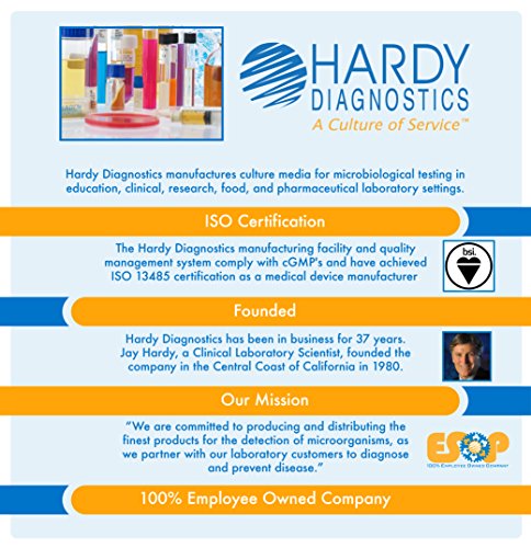 TSI (Triple Sugar Iron) Agar Slant, for The Identification of Enteric Bacteria, 8.0ml, 16x125mm Tube, Order by The Package of 20, by Hardy Diagnostics