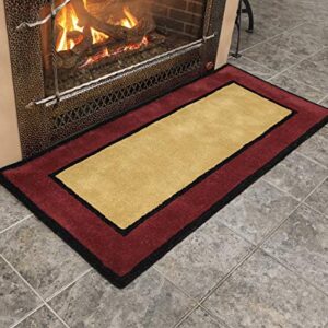 Minuteman International Contemporary II Berry Wool Hearth Rug, Rectangular