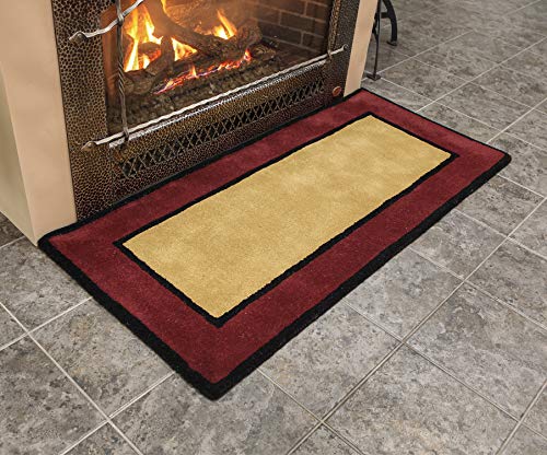 Minuteman International Contemporary II Berry Wool Hearth Rug, Rectangular