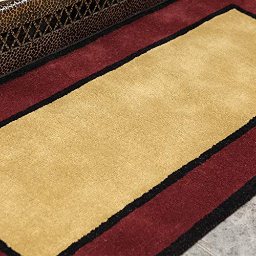 Minuteman International Contemporary II Berry Wool Hearth Rug, Rectangular