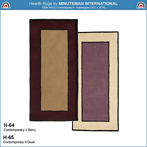 Minuteman International Contemporary II Berry Wool Hearth Rug, Rectangular