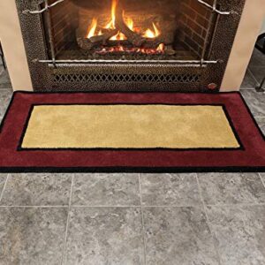 Minuteman International Contemporary II Berry Wool Hearth Rug, Rectangular