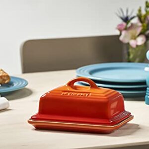 Le Creuset Stoneware European Butter Dish, Flame