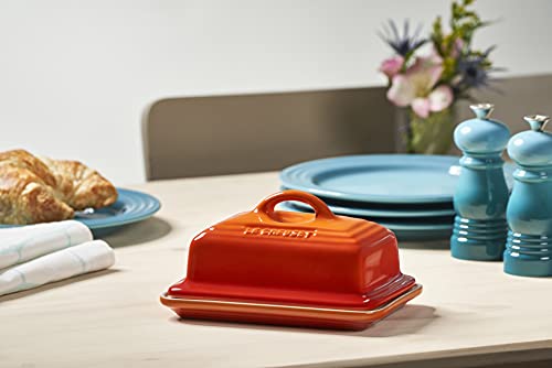 Le Creuset Stoneware European Butter Dish, Flame