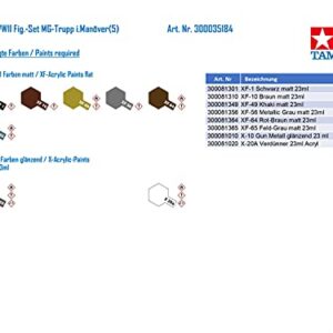 TAMIYA 300035184 1:35 WWII Figurine Set, Machine Gun Troop in Manoeuvre (5)