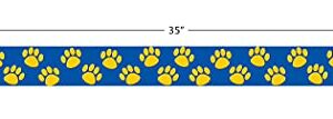 Teacher Created Resources Blue with Gold Paw Prints Border Trim (4643)