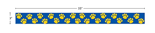 Teacher Created Resources Blue with Gold Paw Prints Border Trim (4643)