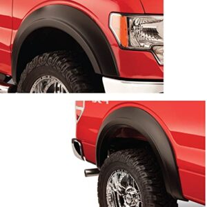 bushwacker extend-a-fender extended front & rear fender flares | 4-piece set, black, smooth finish | 20926-02 | fits 2009-2014 ford f-150 (excludes raptor)