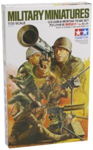 tamiya models us machine gun & mortar team