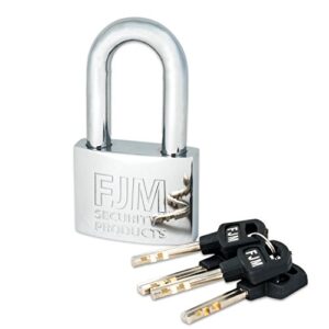 fjm security products sprm60-cr padlock, 1 pack, chrome