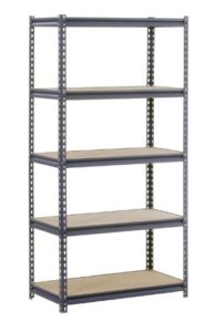 edsal ur2436 industrial gray heavy duty steel boltless shelving storage rack, 1800 capacity, 36″ width x 72″ height x 24″ depth