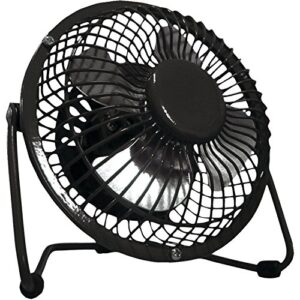 optimus f-4040bk 4″ personal metal fan, normal, black