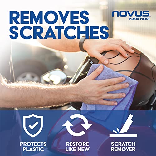 NOVUS-PK1-8OZ-PM, Plastic Clean & Shine #1, Fine Scratch Remover #2, Heavy Scratch Remover #3, and Extra Polish Mates Pack, 8 Ounce Bottles