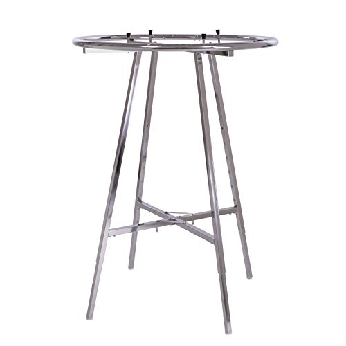 Round Chrome Rack For Clothes, Round Garment Rack, Display Retail Rack, Adjustable Round Rack, Adjustable Height, 36 Inches Diameter