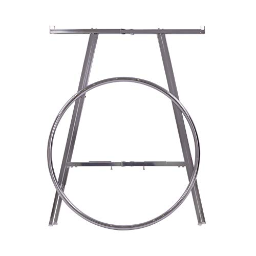 Round Chrome Rack For Clothes, Round Garment Rack, Display Retail Rack, Adjustable Round Rack, Adjustable Height, 36 Inches Diameter