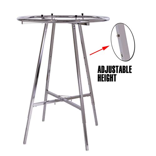 Round Chrome Rack For Clothes, Round Garment Rack, Display Retail Rack, Adjustable Round Rack, Adjustable Height, 36 Inches Diameter