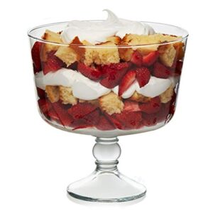 libbey selene footed glass trifle bowl, 9-inch