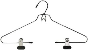 whitmor add-on skirt/blouse hanger set of 2 chrome / black