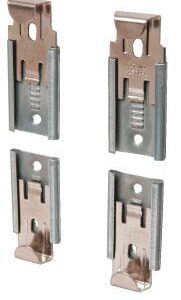 CRL Nickel Plated Adjustable Mirror Clip set for 1/4 in (6 mm) Straight Edge Glass - Package