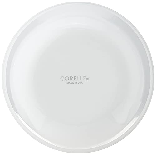 Corelle Vitrelle 28-Oz Bowl, Triple Layer Glass and Chip Resistant, Easy-to-Clean, Lightweight Round Bowl, Red Rim Band