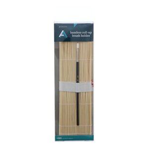 art alternatives bamboo roll-up brush holder