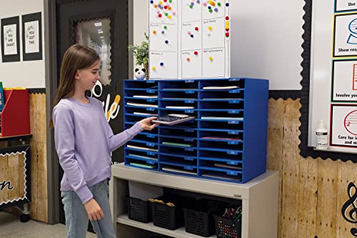 Classroom Keepers 12" x 18" Construction Paper Storage, 10-Slot, White, 17"H x 27"W x 19"D, 1 Unit