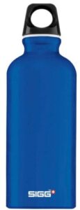 sigg 50003 outdoor water bottle, lightweight, swiss aluminum bottle, 2.1 fl oz (0.4 l), blue, dark blue