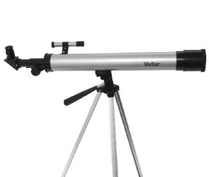 vivitar tel50600 60x/120x telescope refractor with tripod (black)