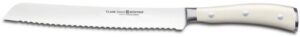 wusthof classic ikon 8-inch bread knife, creme