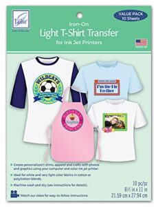 june tailor light t-shirt transfer value, pack of 10