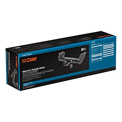 CURT 12923 Multi-Fit Class 2 Adjustable Hitch, 6-3/4-Inch Drop, 2-Inch Receiver, 3,500 lbs.