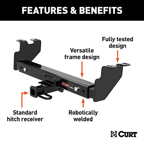 CURT 12923 Multi-Fit Class 2 Adjustable Hitch, 6-3/4-Inch Drop, 2-Inch Receiver, 3,500 lbs.