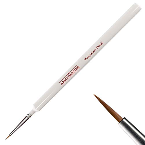 The Army Painter Wargamer: Detail - Fine Detail Paint Brush with Rotmarder Sable Hair - Small Paint Brush, Model Paint Brush for Miniature Paint Sets & Fine Tip Paint Brushes for Miniature Painting