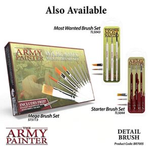 The Army Painter Wargamer: Detail - Fine Detail Paint Brush with Rotmarder Sable Hair - Small Paint Brush, Model Paint Brush for Miniature Paint Sets & Fine Tip Paint Brushes for Miniature Painting