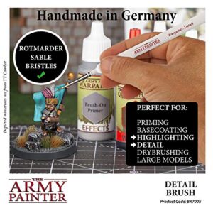 The Army Painter Wargamer: Detail - Fine Detail Paint Brush with Rotmarder Sable Hair - Small Paint Brush, Model Paint Brush for Miniature Paint Sets & Fine Tip Paint Brushes for Miniature Painting