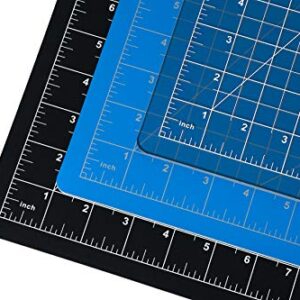 Dahle - 10671-12580 Vantage 10671 Self-Healing Cutting Mat, 12"x18", 1/2" Grid, 5 Layers for Max Healing, Perfect for Crafts & Sewing, Black