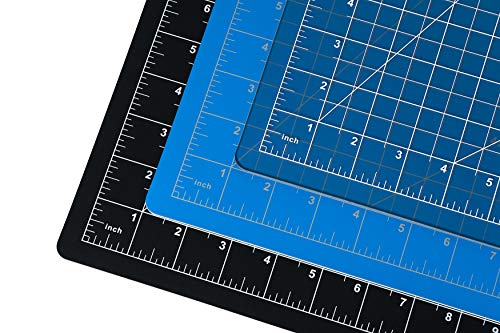 Dahle - 10671-12580 Vantage 10671 Self-Healing Cutting Mat, 12"x18", 1/2" Grid, 5 Layers for Max Healing, Perfect for Crafts & Sewing, Black