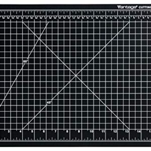 Dahle - 10671-12580 Vantage 10671 Self-Healing Cutting Mat, 12"x18", 1/2" Grid, 5 Layers for Max Healing, Perfect for Crafts & Sewing, Black