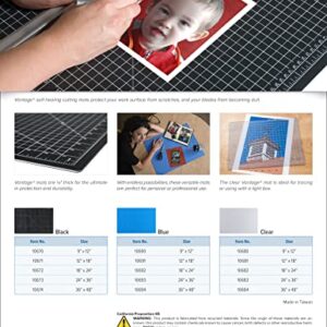 Dahle - 10671-12580 Vantage 10671 Self-Healing Cutting Mat, 12"x18", 1/2" Grid, 5 Layers for Max Healing, Perfect for Crafts & Sewing, Black