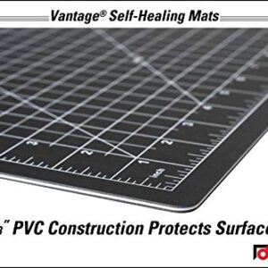 Dahle - 10671-12580 Vantage 10671 Self-Healing Cutting Mat, 12"x18", 1/2" Grid, 5 Layers for Max Healing, Perfect for Crafts & Sewing, Black