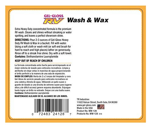 Gel-Gloss RV Wash and Wax - 128 oz. - WW-128