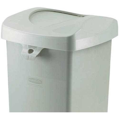 Rubbermaid Commercial Products Untouchable Square Trash Can, Gray, 23 Gallons-RCP356988GY