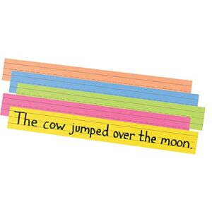 pacon® peacock® super-bright sentence strips, assorted colors, pack of 100