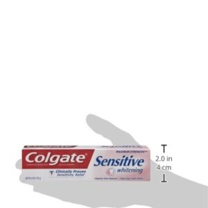 Colgate Sensitive Maximum Strength Whitening Toothpaste, Mint - 6 Ounce (Pack of 6)