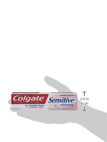 Colgate Sensitive Maximum Strength Whitening Toothpaste, Mint - 6 Ounce (Pack of 6)