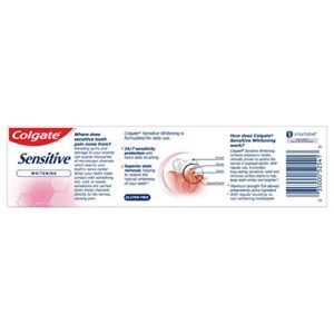 Colgate Sensitive Maximum Strength Whitening Toothpaste, Mint - 6 Ounce (Pack of 6)